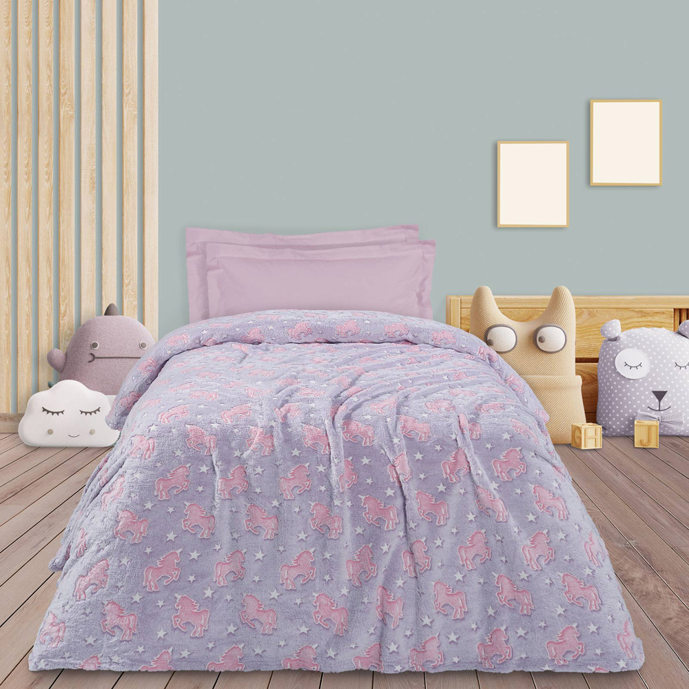 Παιδικά :: Κουβέρτες Παιδικές :: ΚΟΥΒΕΡΤΑ FLEECE 160Χ220 KID ΜΩΒ-ΡΟΖ ...